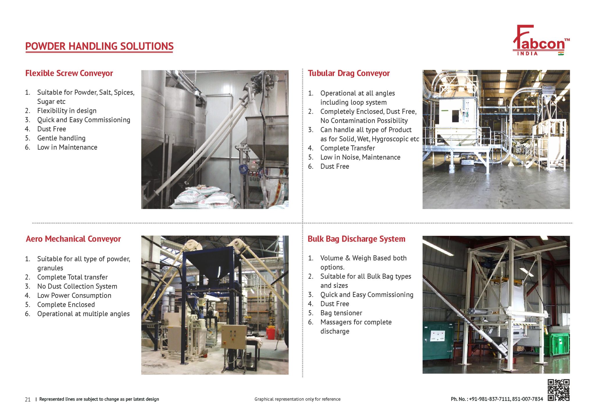 Powder Handling Solution & Flexible Screw Conveyor | Fabcon India