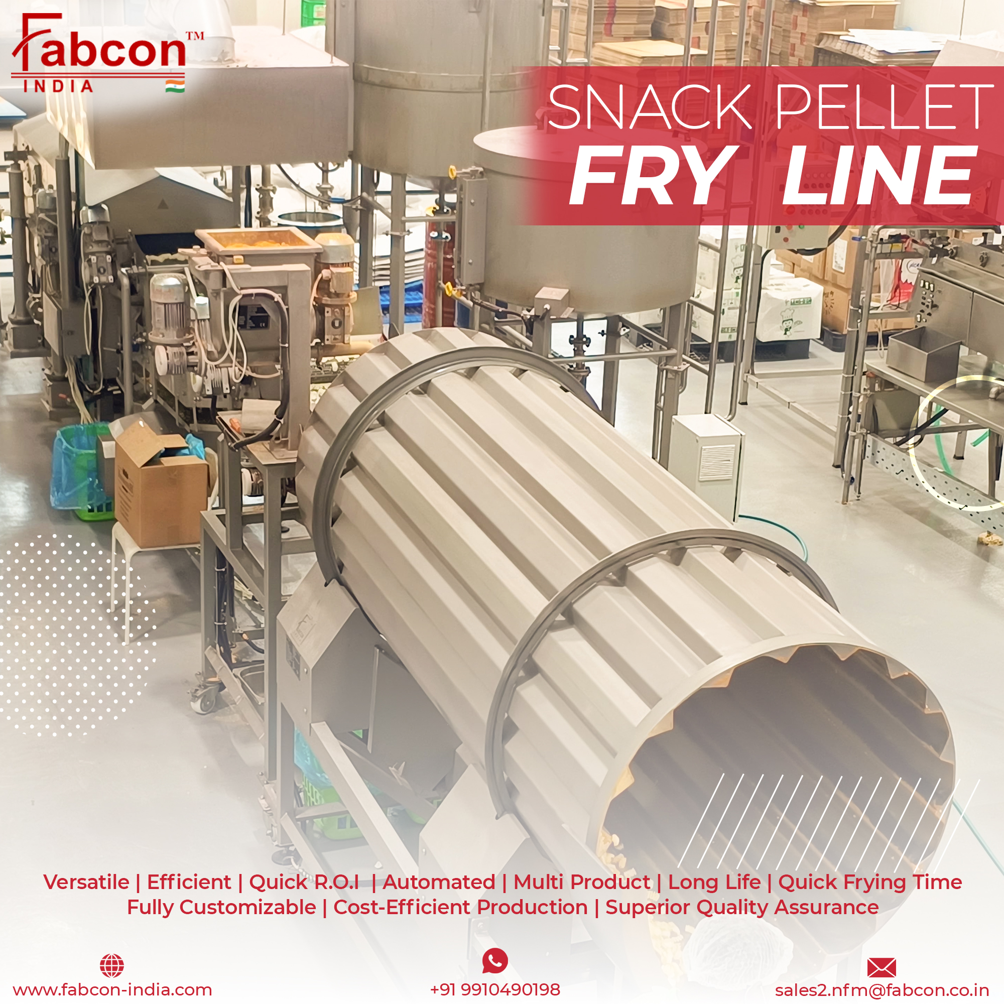 Snacks Pellet Fry Line - Fabcon India