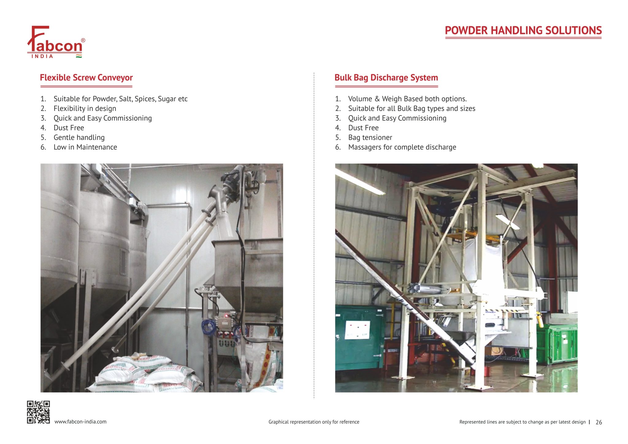 Powder Handling Solution & Flexible Screw Conveyor | Fabcon India